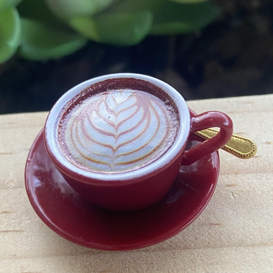 Burgundy 3 Piece Miniature Coffee Cup Set – The Fairy Shop