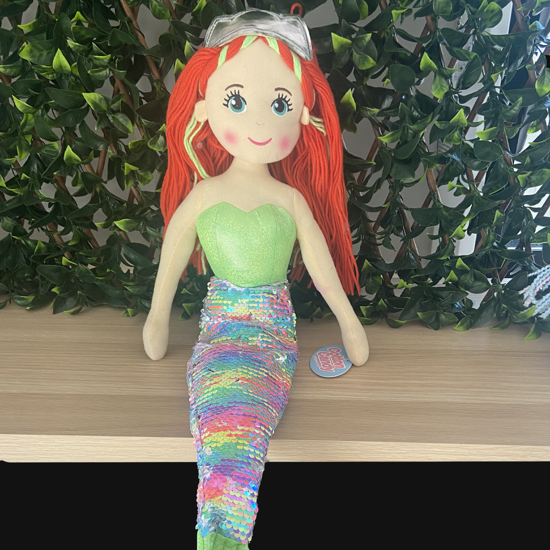 Cotton Candy 70cm Calypso The Multi Green Sequin Mermaid – The Fairy Shop