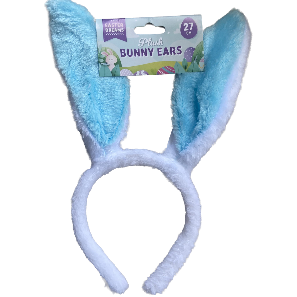Easter Bunny Soft Blue and White Bunny Ears Headband – The Fairy Shop