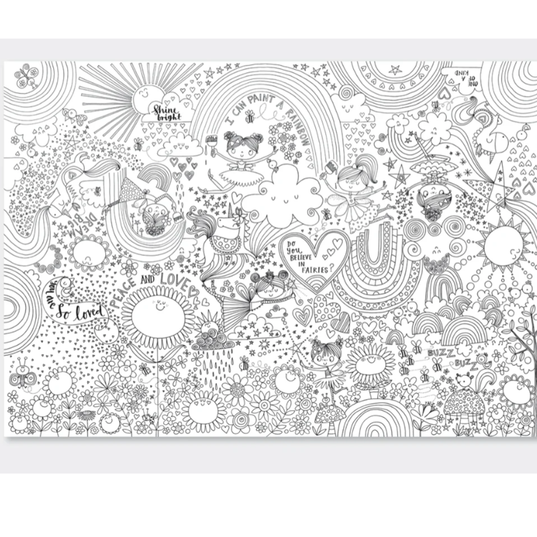Giant Colouring Poster - Magical Fairyland – The Fairy Shop