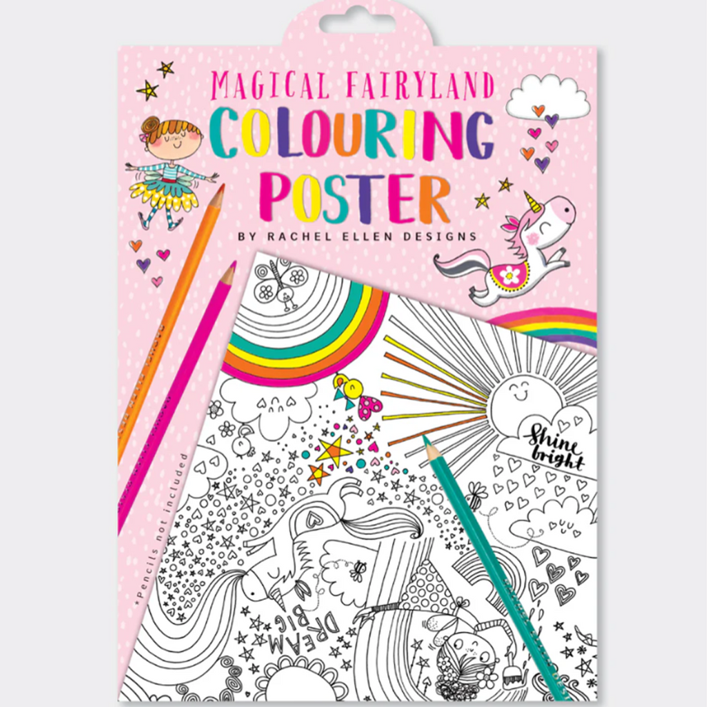 Giant Colouring Poster - Magical Fairyland – The Fairy Shop