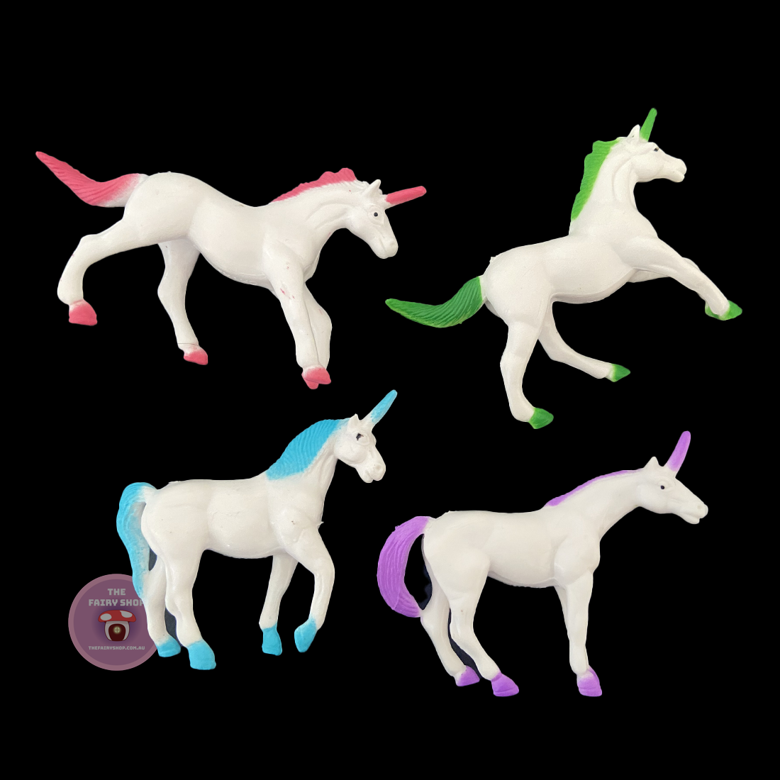 Packet of 8 Unicorn Figurines Party Favours – The Fairy Shop