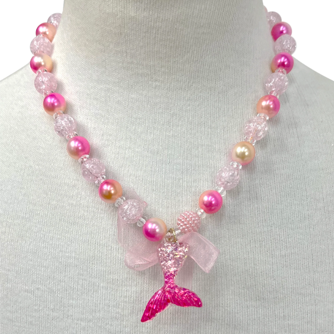Pink Poppy Mermaid Tail Necklace – The Fairy Shop