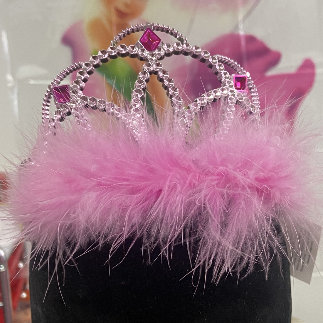 Pink Tiara with Marabou Pink Feathers – The Fairy Shop