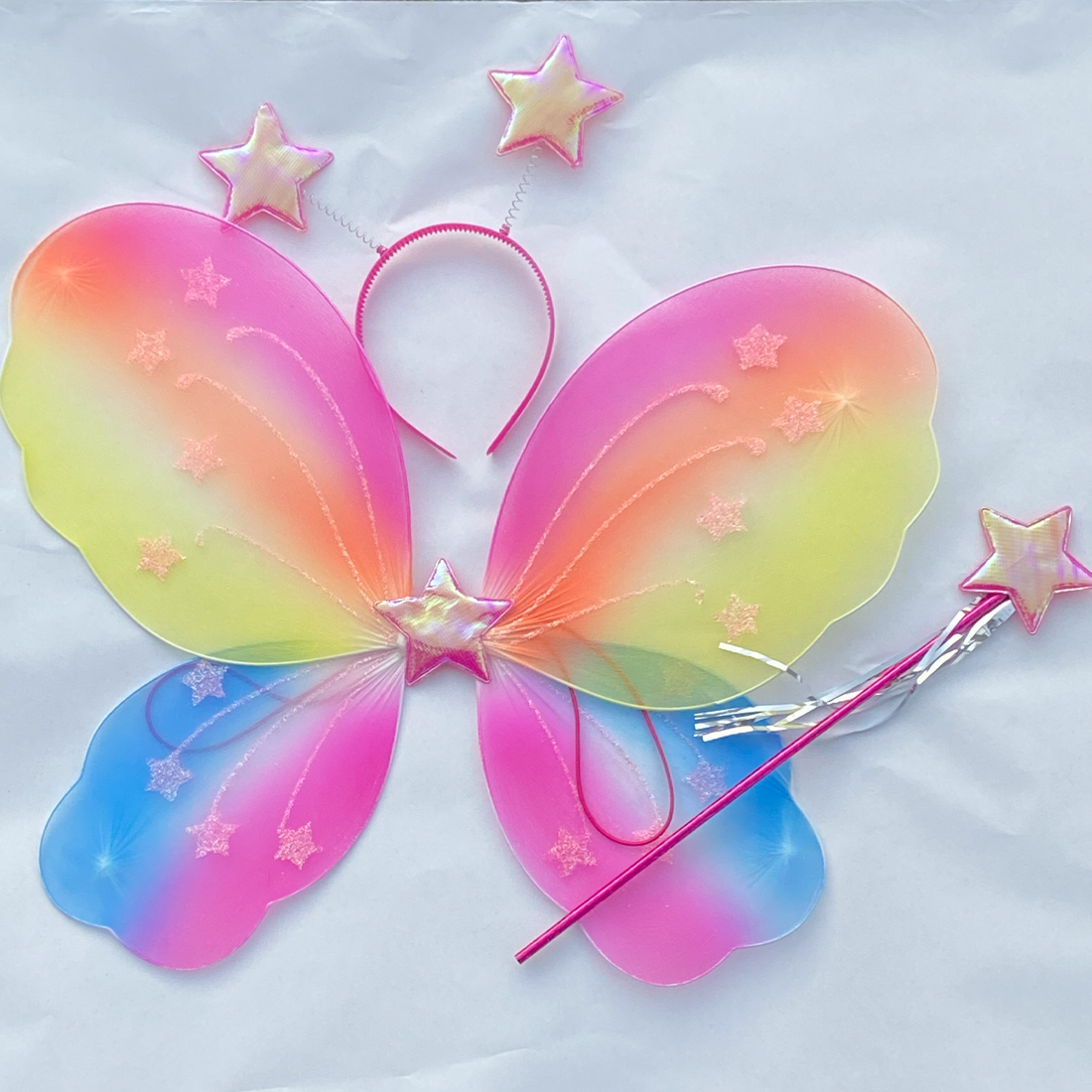Rainbow Fairy 3 Piece Wing Costume Set – The Fairy Shop