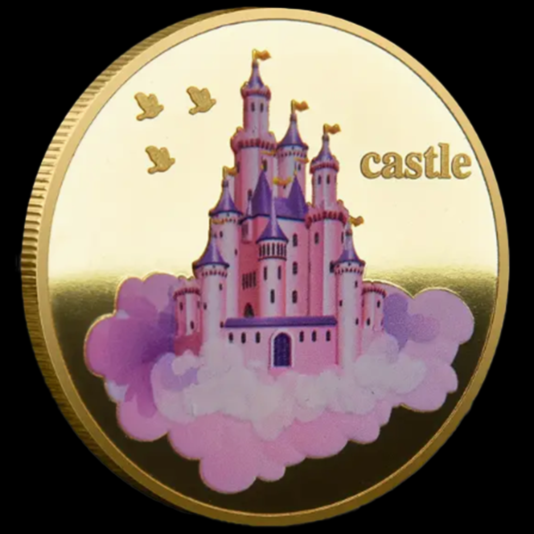 The Tooth Fairy Gold Coin Pink Castle – The Fairy Shop