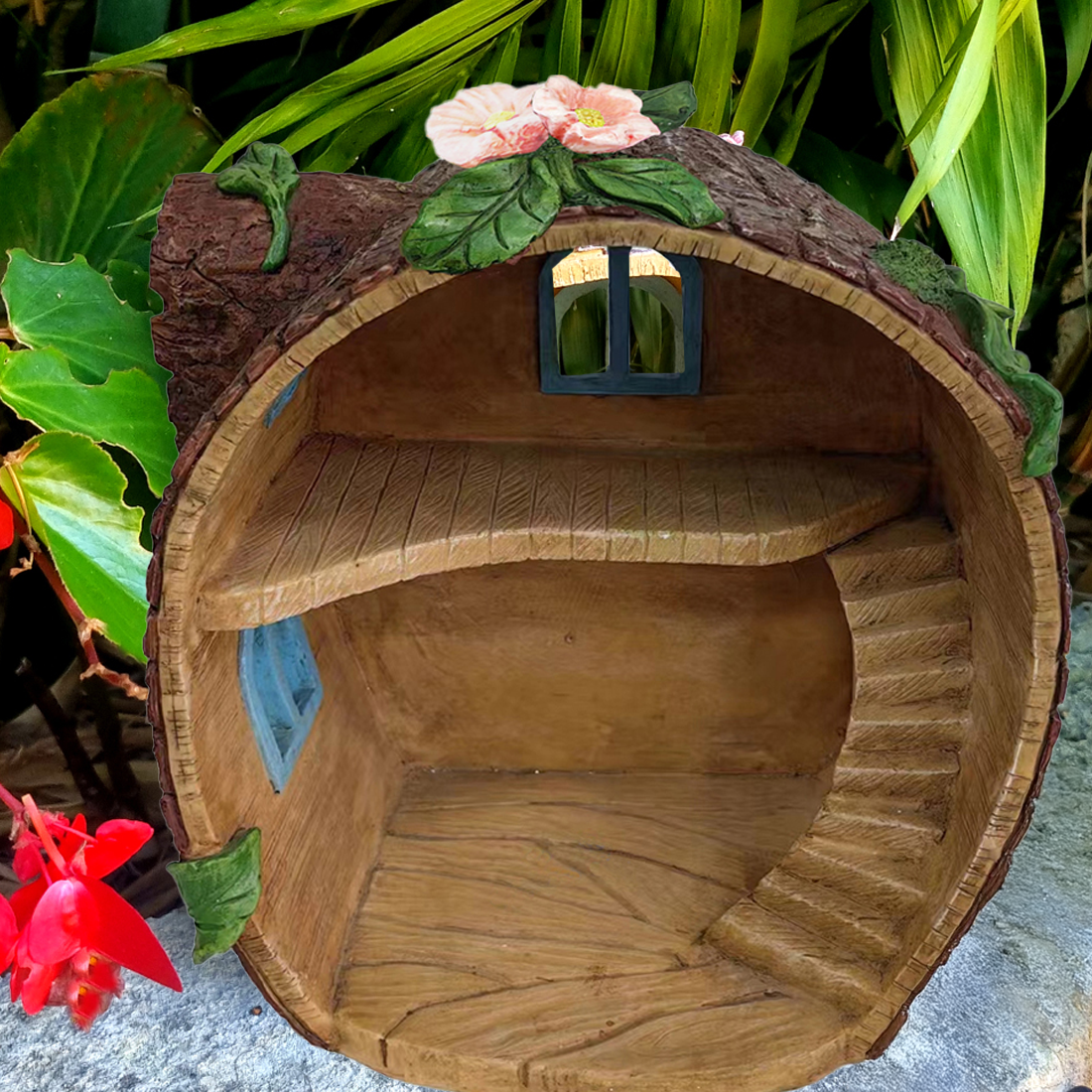 Two Storey Fairy Log Cabin – The Fairy Shop