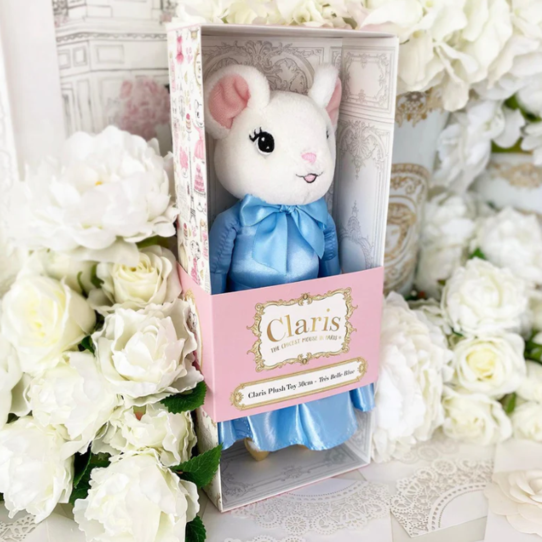 Claris in Paris Mouse Tres Belle Blue Plush Doll – The Fairy Shop