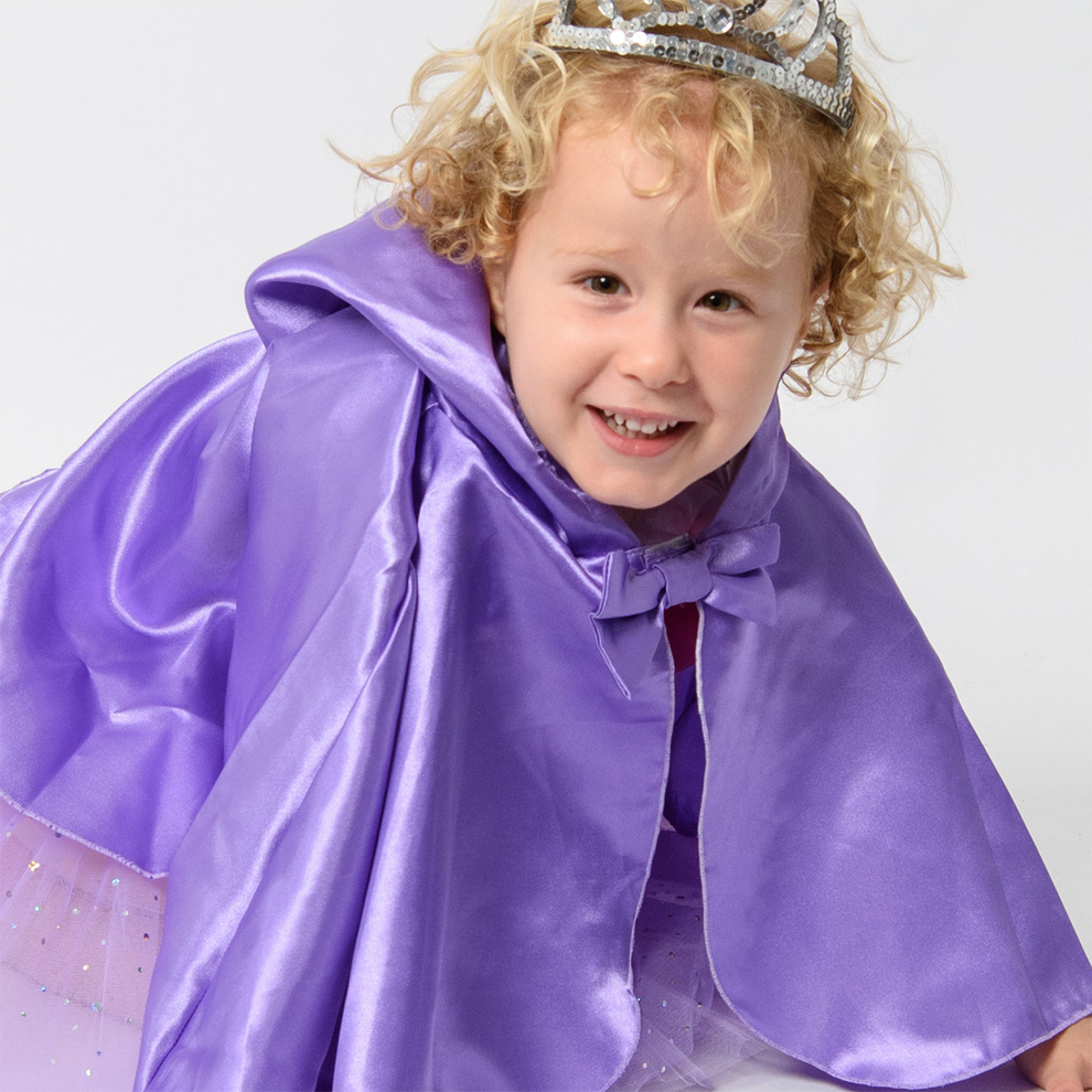 Purple Princess Cape with Bow – The Fairy Shop