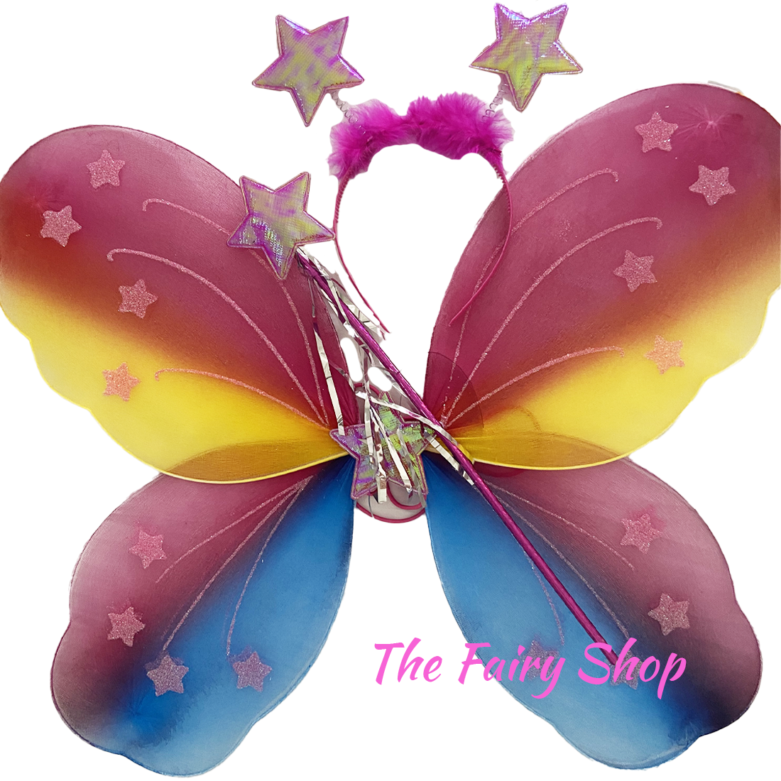 Rainbow Fairy 3 Piece Wing Costume Set – The Fairy Shop